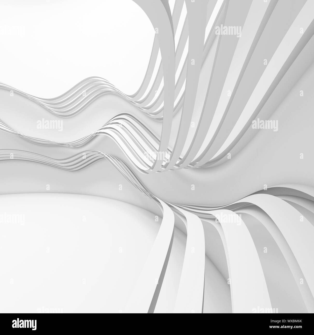 3d Illustration of White Futuristic Architecture Design Stock Photo - Alamy