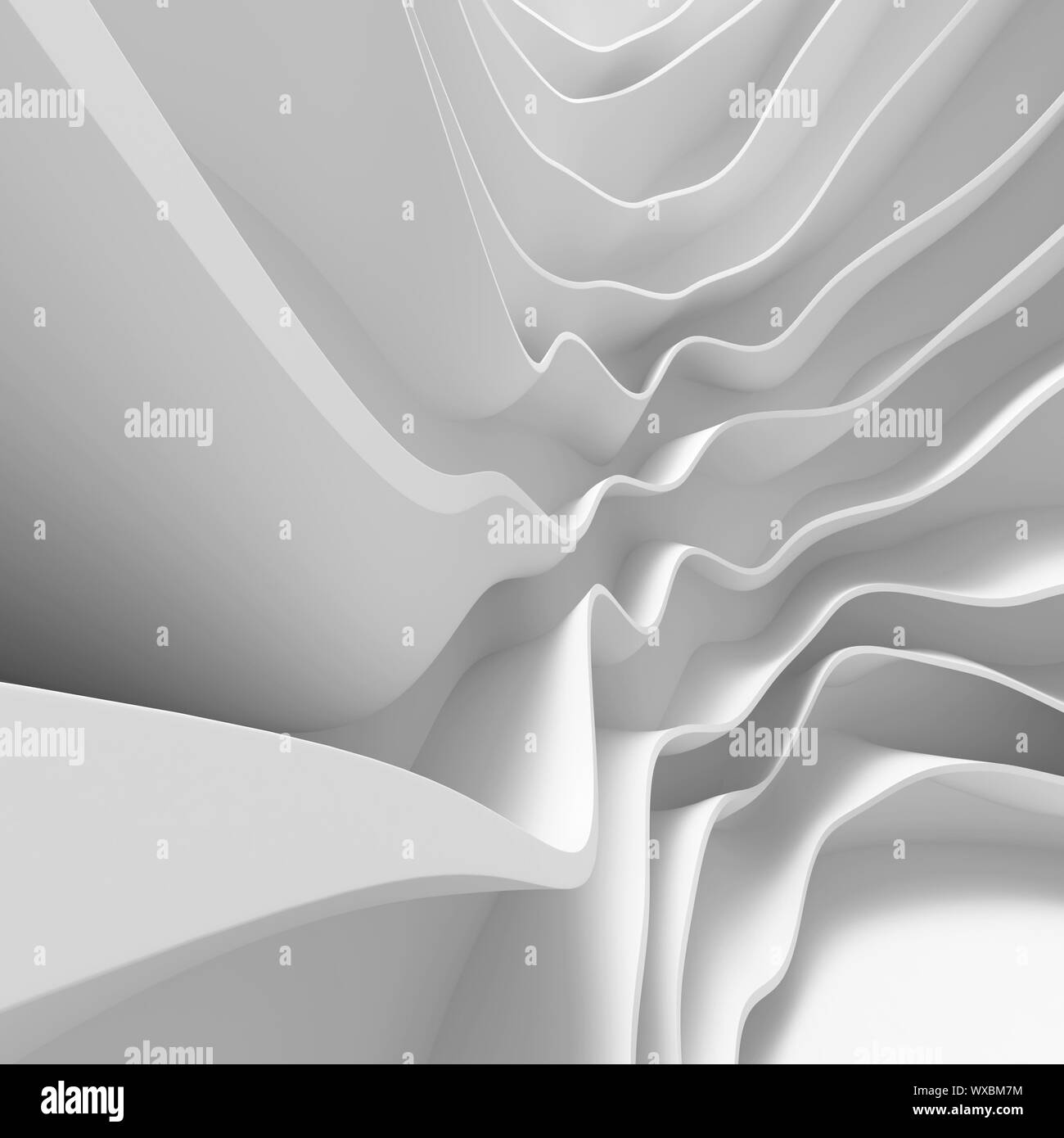 3d Illustration of White Abstract Architecture Wallpaper Stock Photo ...
