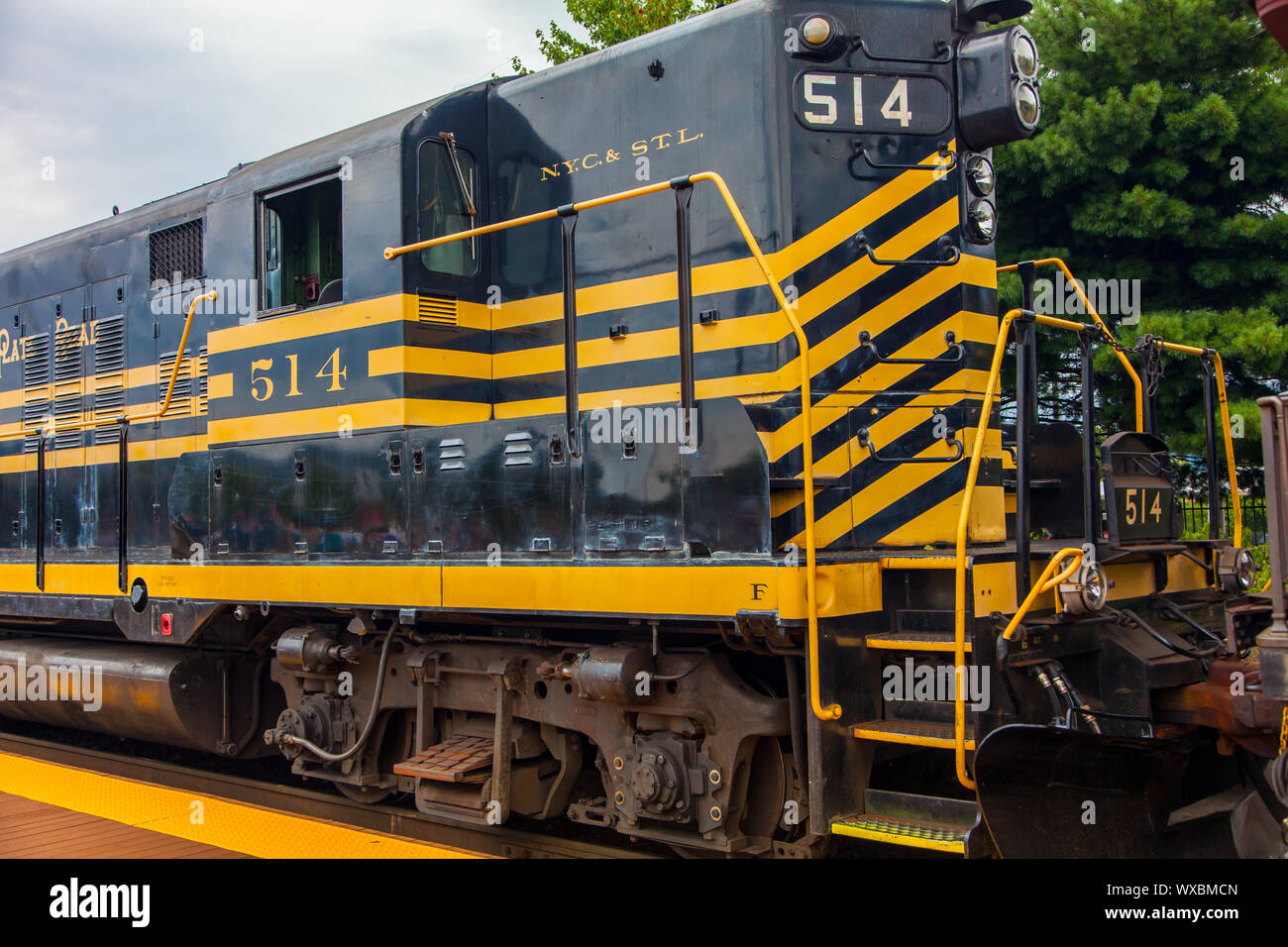 Historic trains at Steamtown National Historic Site in Scranton, PA ...