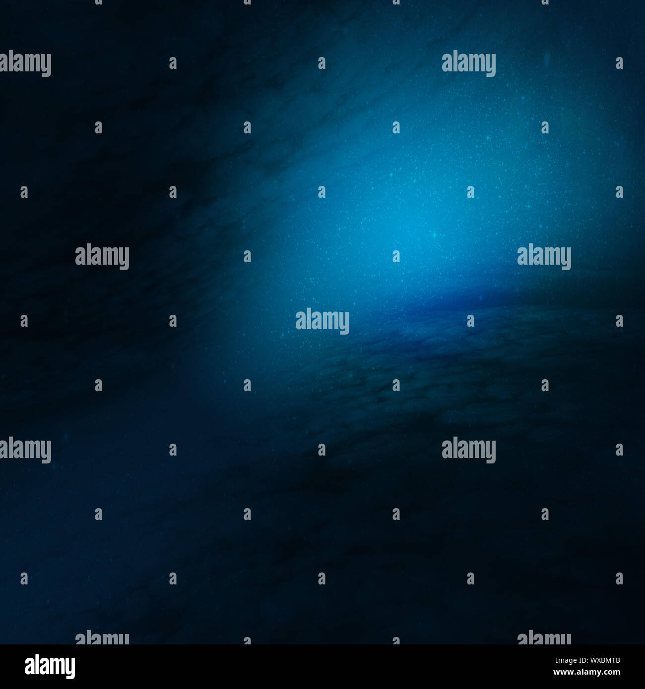 Abstract blue outer space background with stars and nebula clouds Stock ...