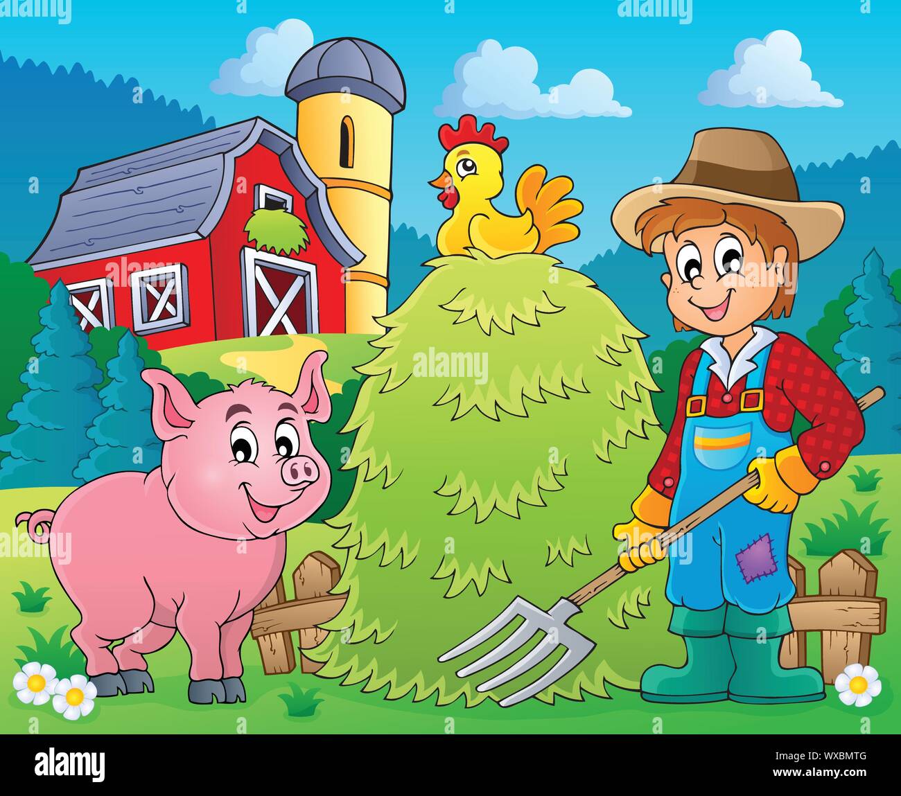 Farmer theme image 2 Stock Vector Image & Art - Alamy
