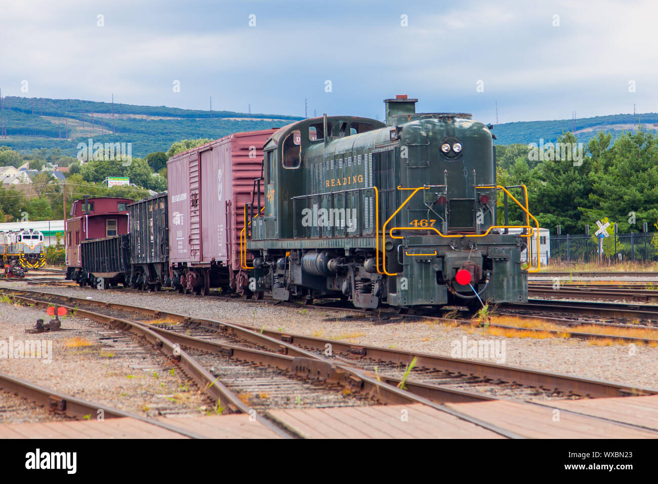 Historic trains at Steamtown National Historic Site in Scranton, PA ...