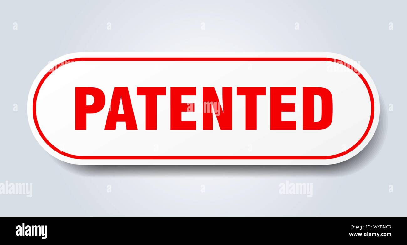 patented sign. patented rounded red sticker. patented Stock Vector ...