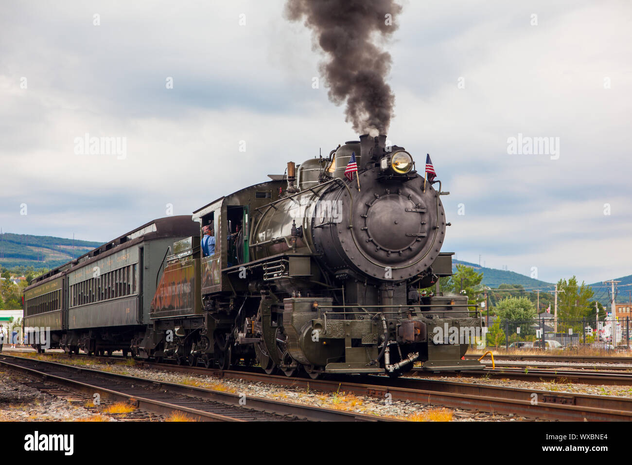 Historic trains at Steamtown National Historic Site in Scranton, PA, USA Stock Photo - Alamy