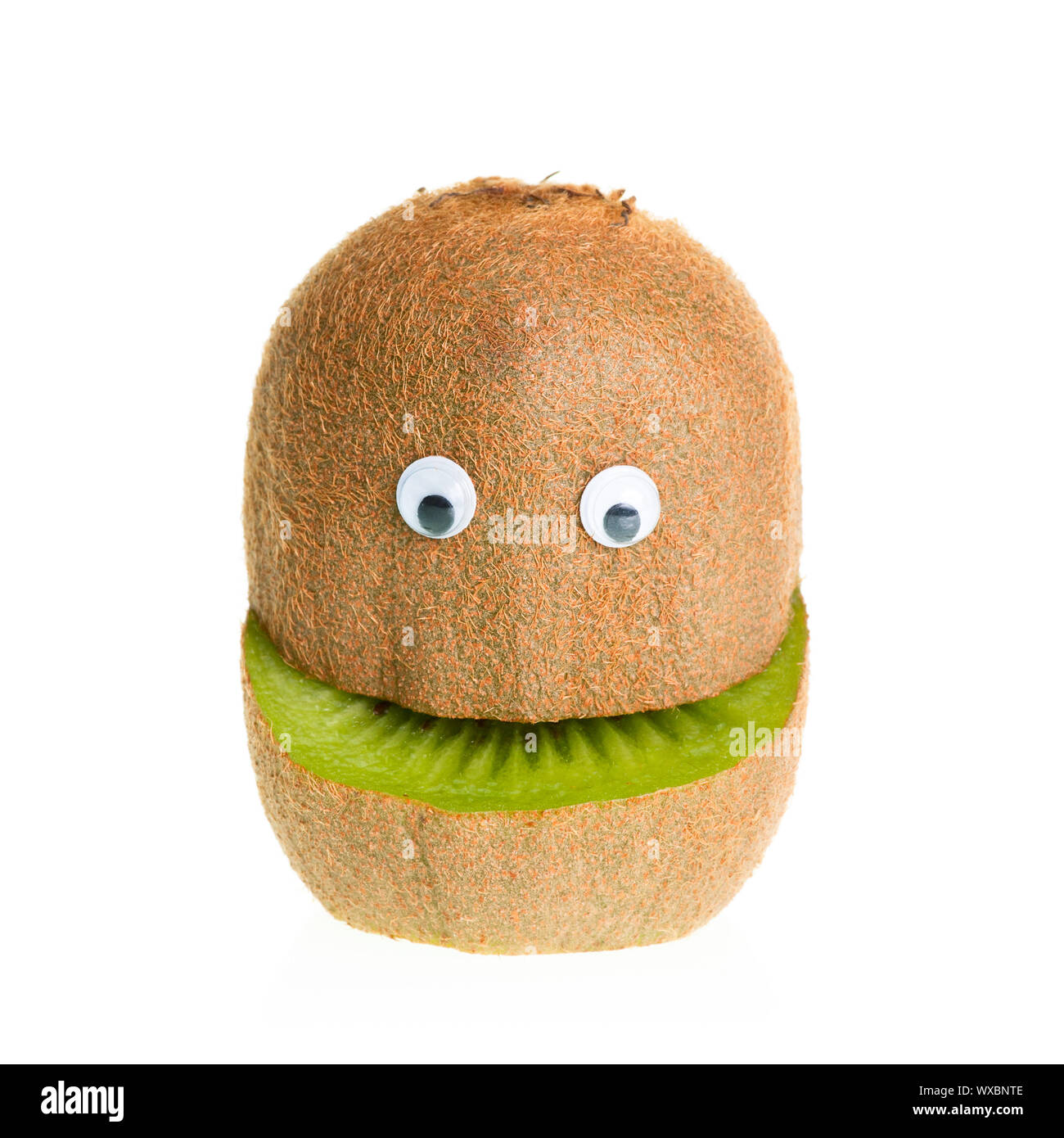 Funny fruit character kiwi on white background Stock Photo - Alamy