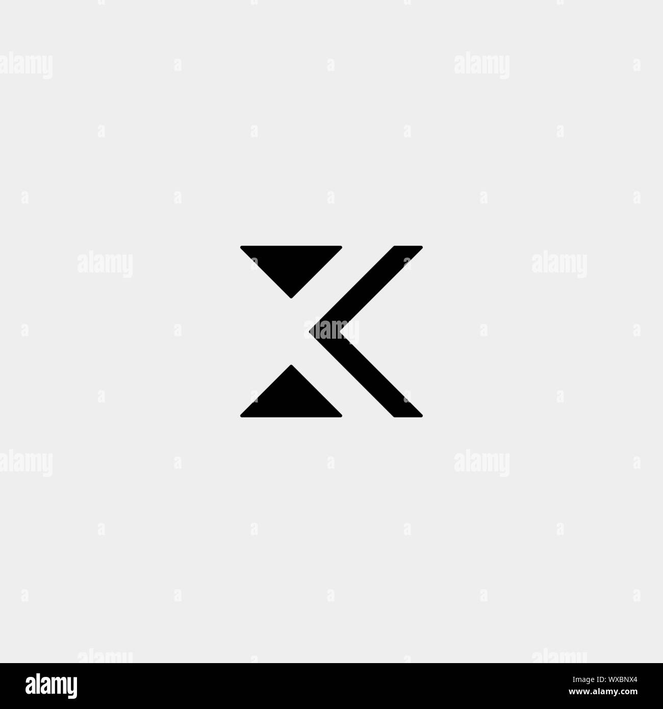 Letter X XK K KX Monogram Logo Design Minimal Icon With Black Color ...