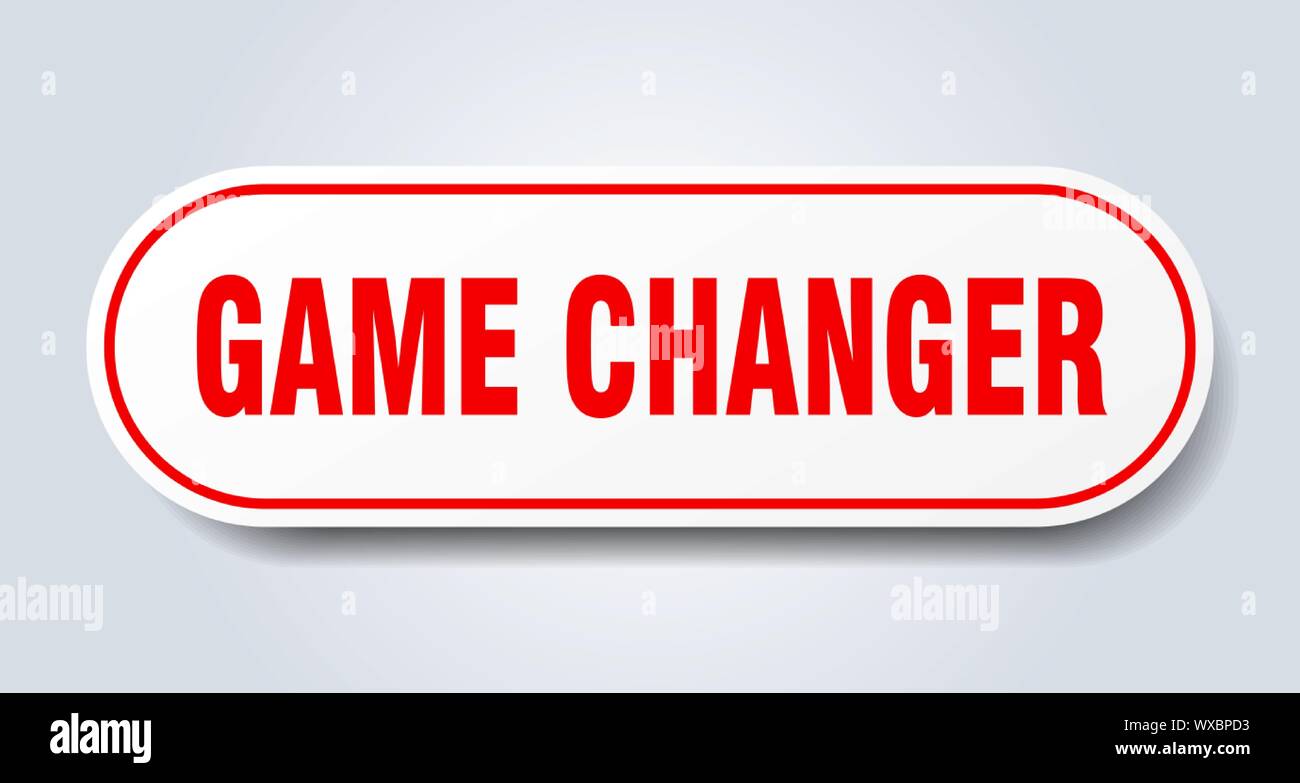 game changer sign. game changer rounded red sticker. game changer Stock ...