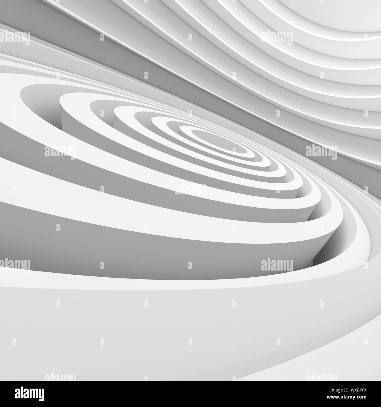 3d Illustration of White Abstract Architecture Wallpaper Stock Photo ...