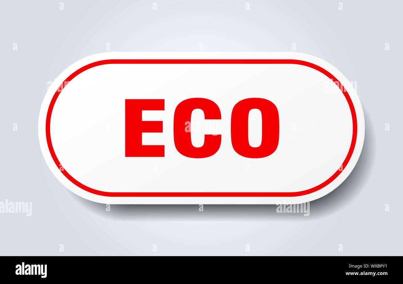 eco sign. eco rounded red sticker. eco Stock Vector Image & Art - Alamy