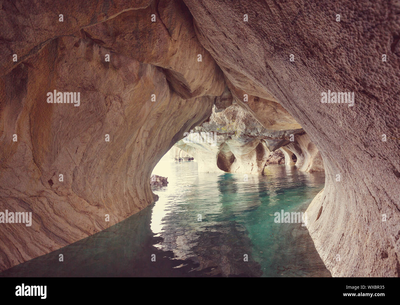 Marble caves chile boat hi-res stock photography and images - Alamy