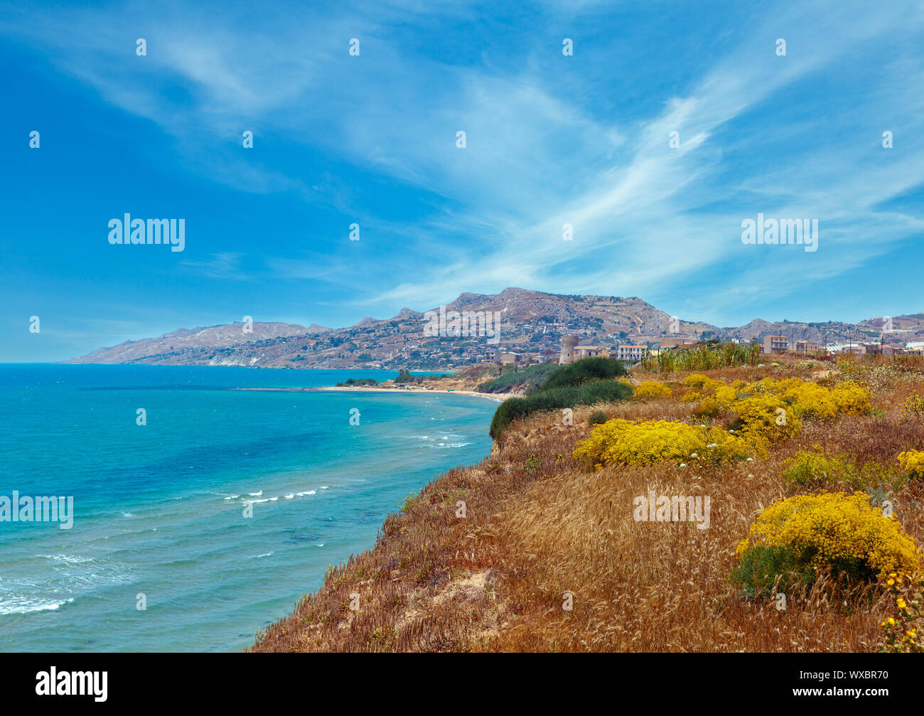 Sea bay in Torre di Gaffe, Agrigento, Sicily, Italy Stock Photo - Alamy