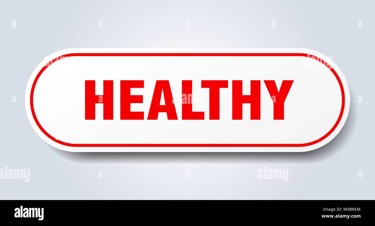 healthy sign. healthy rounded red sticker. healthy Stock Vector Image ...