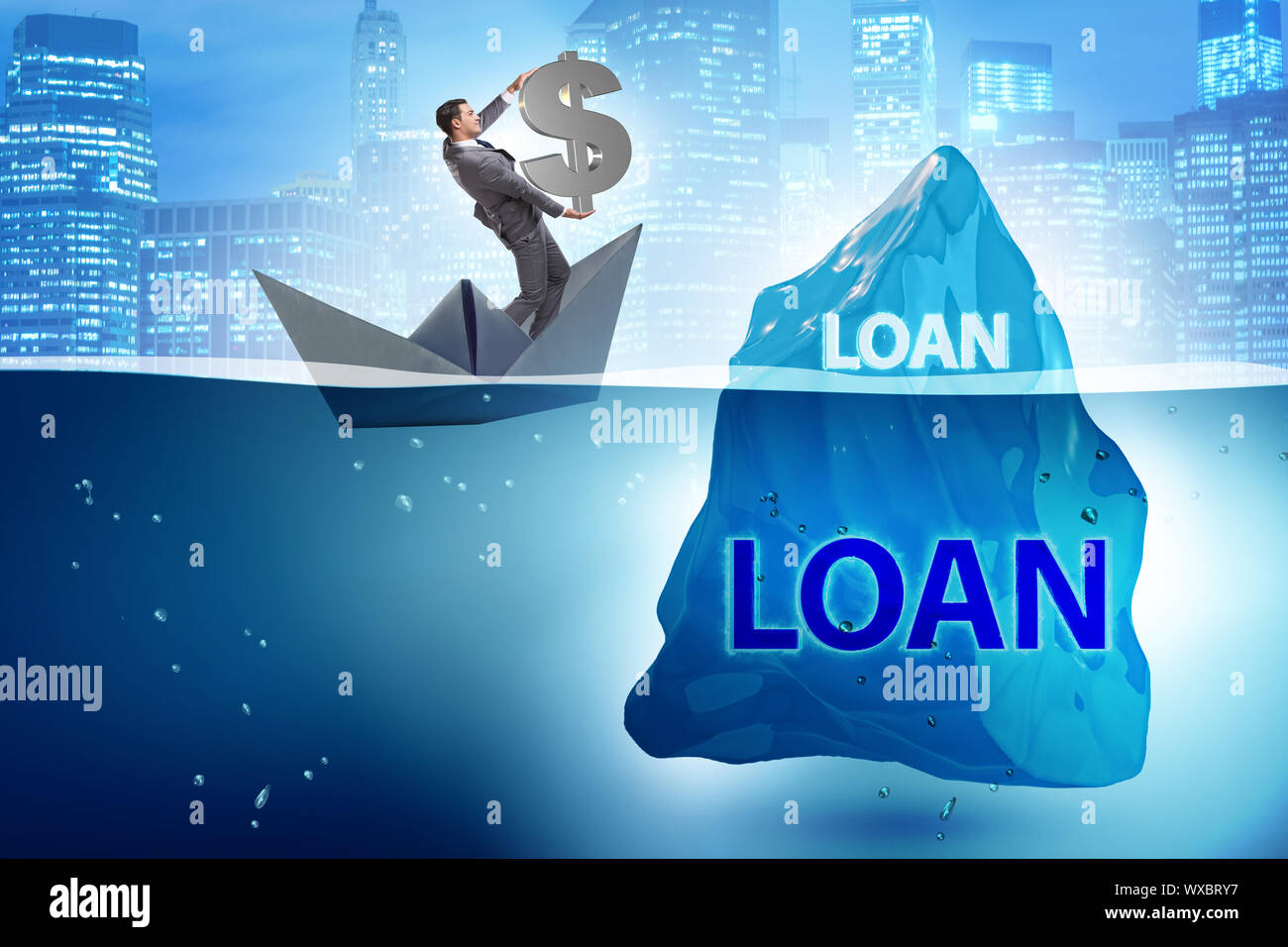 Money debt iceberg hi-res stock photography and images - Alamy