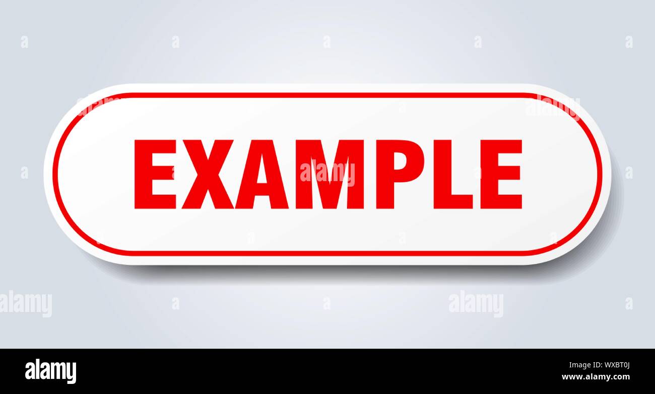 example sign. example rounded red sticker. example Stock Vector Image ...
