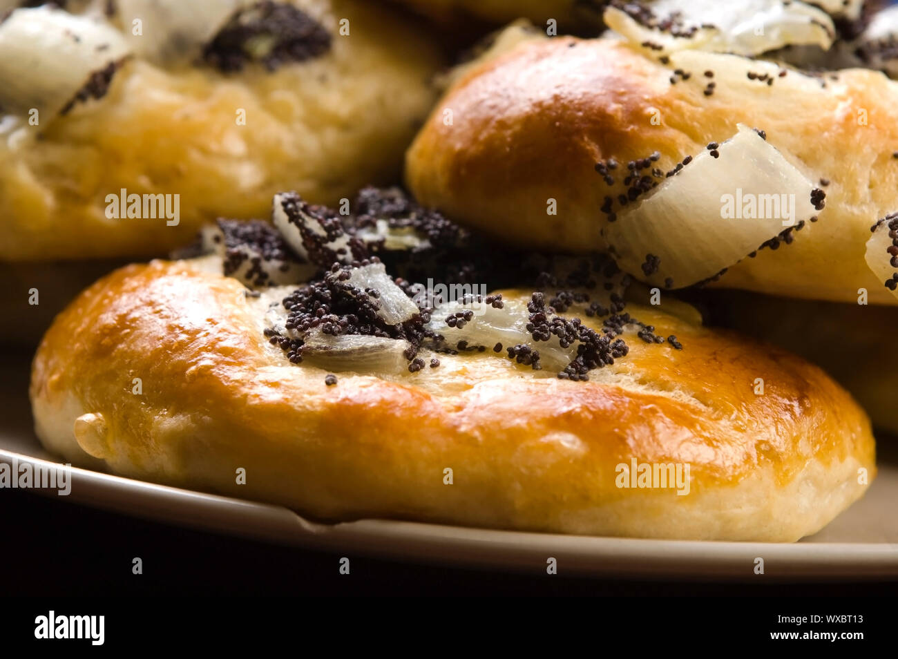 Cebularze - traditional polish cake with onion and poppy seed Stock ...