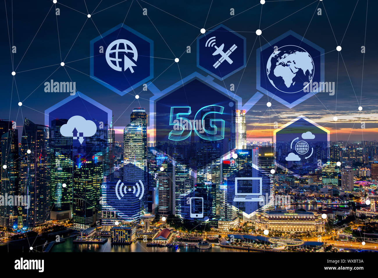 5g internet concept in technology concept Stock Photo - Alamy