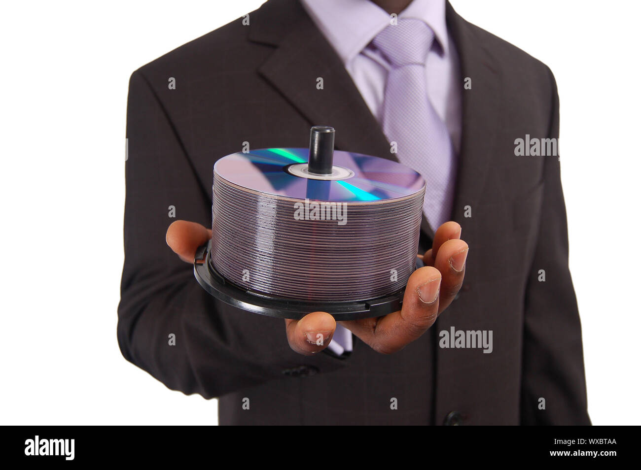 Man holding stack of dvds hi-res stock photography and images - Alamy