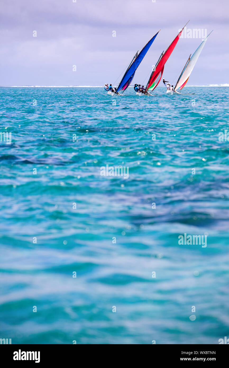 Mauritian wooden boat called pirogue hi-res stock photography and ...