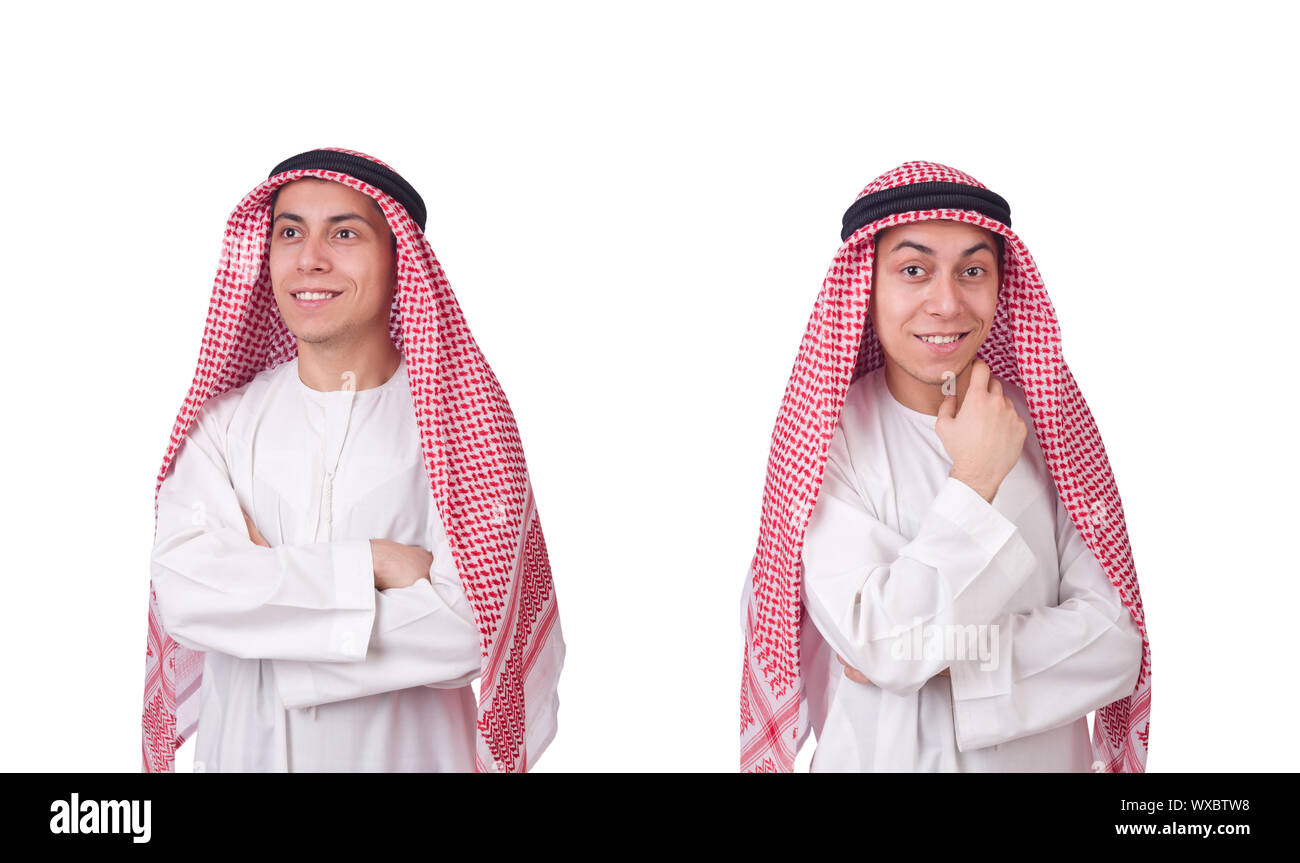 Young arab man isolated on white Stock Photo - Alamy