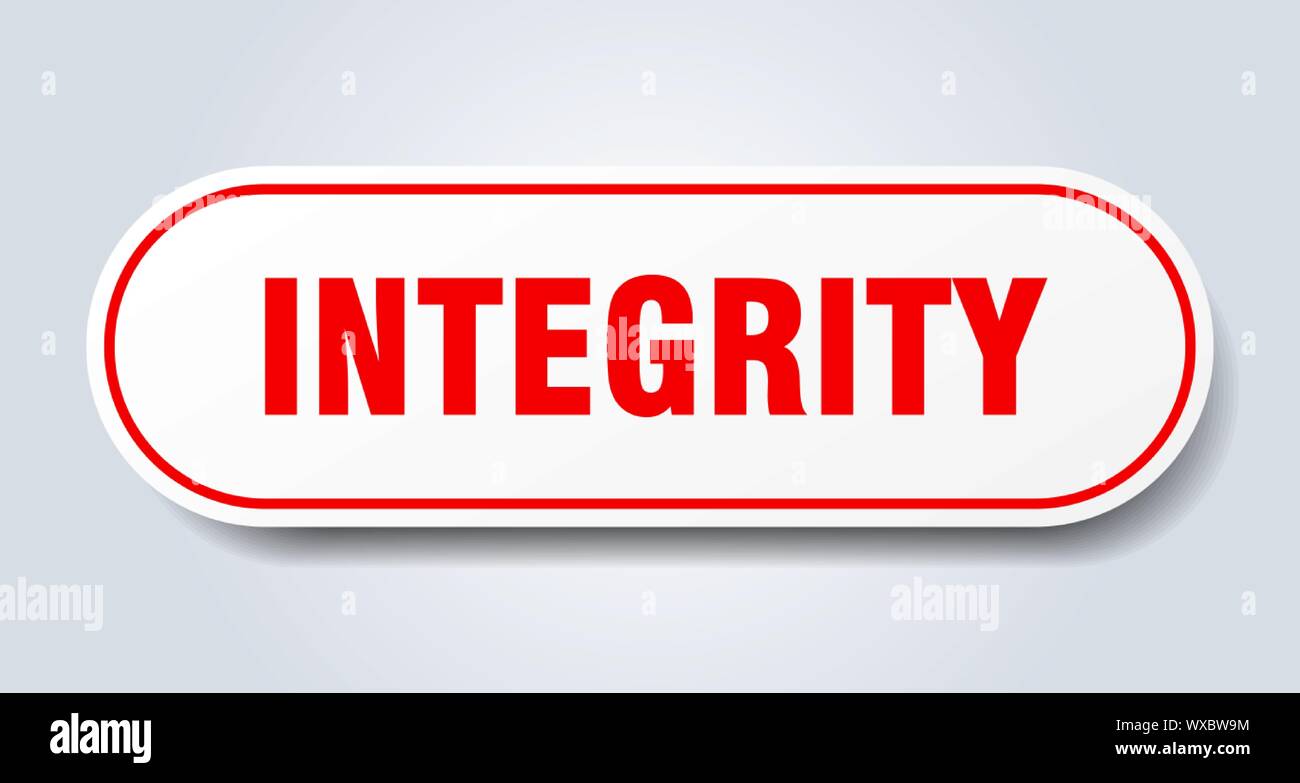 integrity sign. integrity rounded red sticker. integrity Stock Vector ...