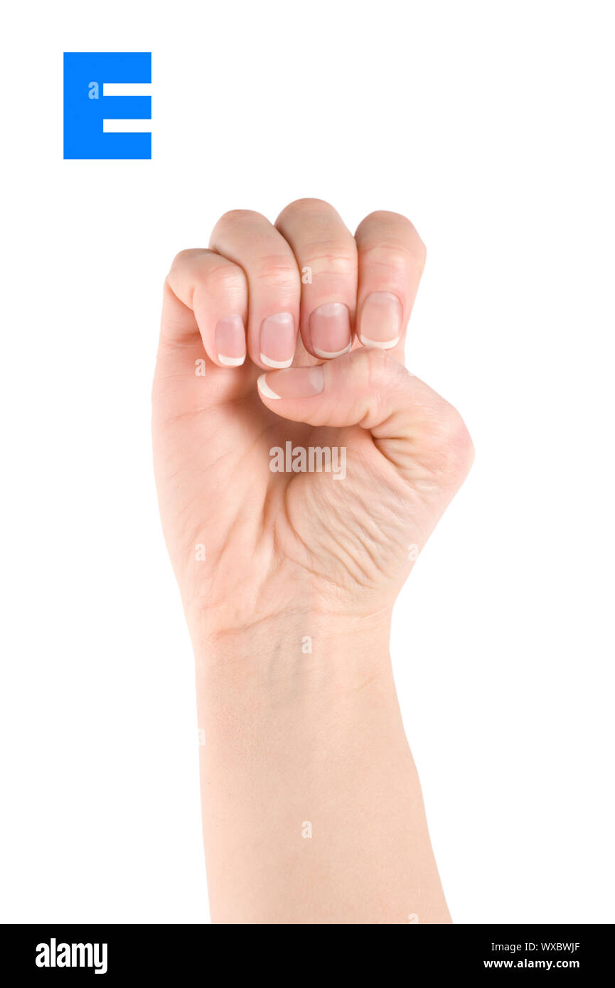 Finger Spelling the Alphabet in American Sign Language (ASL). The ...