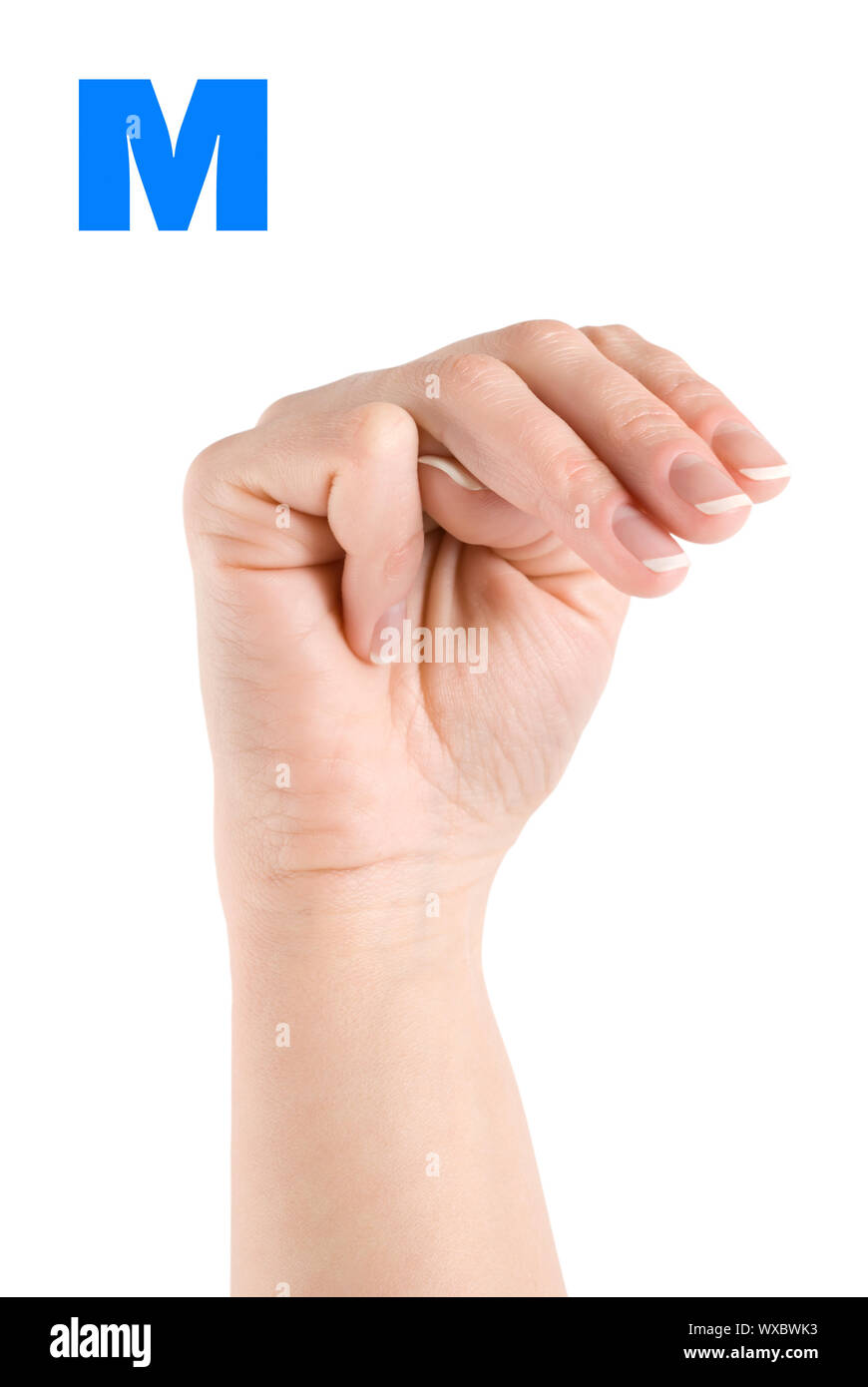Finger Spelling the Alphabet in American Sign Language (ASL). The ...