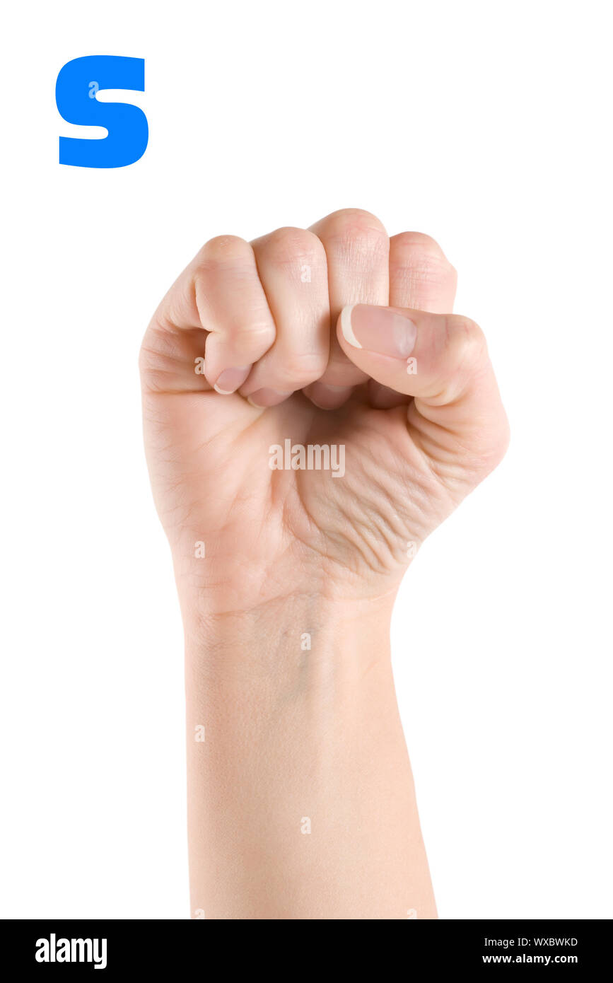 Finger Spelling the Alphabet in American Sign Language (ASL). The ...