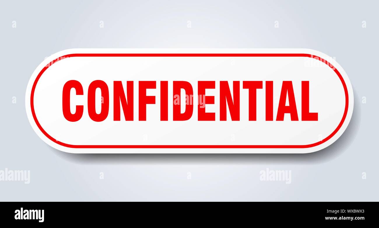 confidential sign. confidential rounded red sticker. confidential Stock ...