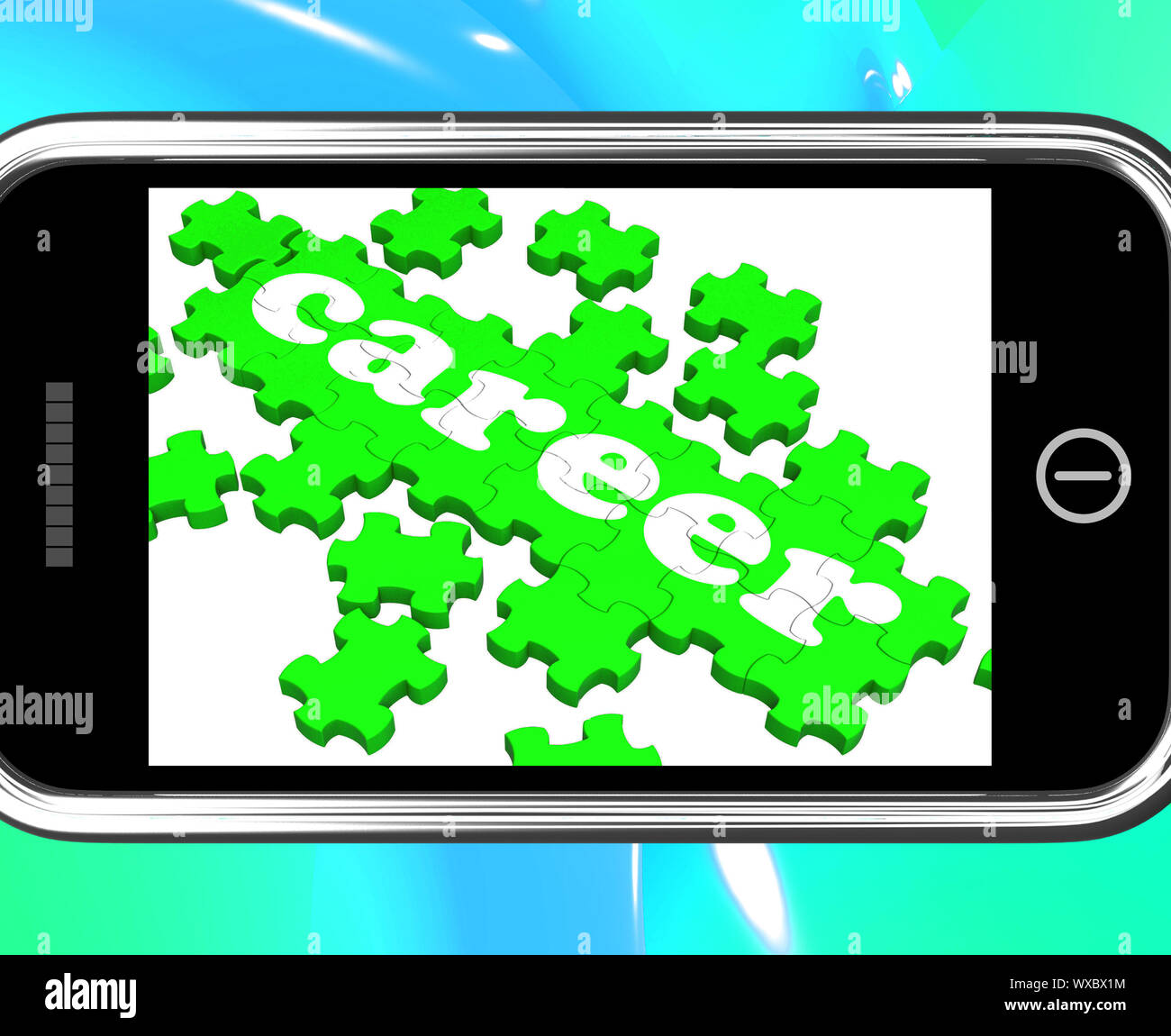 Career On Smartphone Shows Professions And Occupations Stock Photo - Alamy