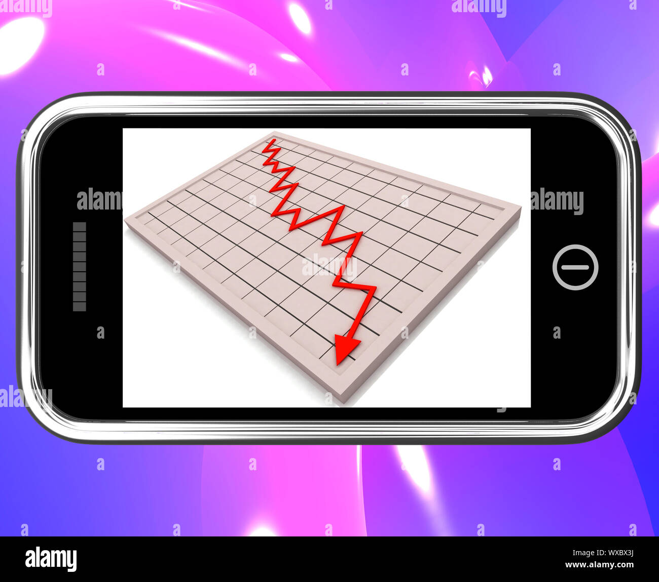 Cellphone financial diagram decrease hi-res stock photography and ...