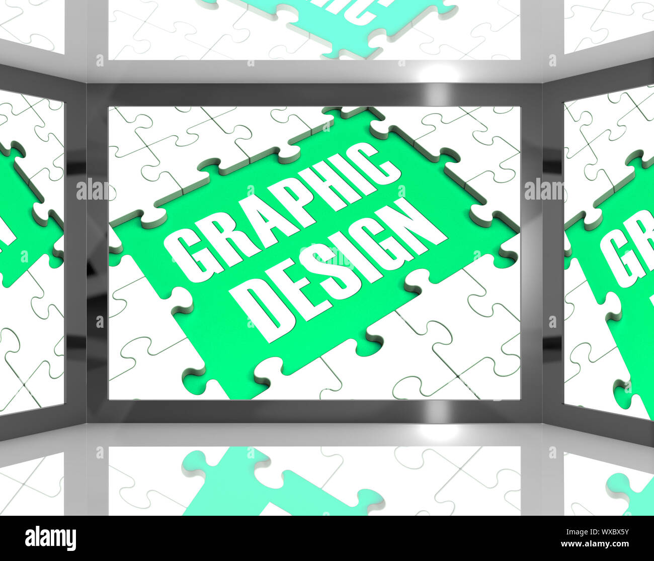 Graphic Design On Screen Showing Graphic Designer Or Digital Artist ...