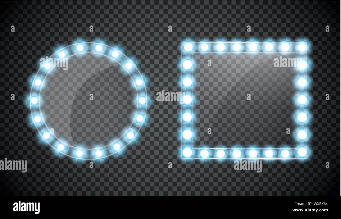 Makeup mirror isolated gold Stock Vector Images - Alamy