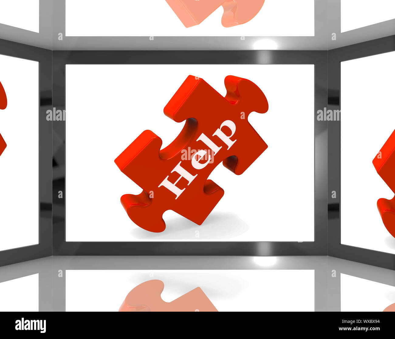 Help On Screen Showing Counseling And Support Stock Photo - Alamy