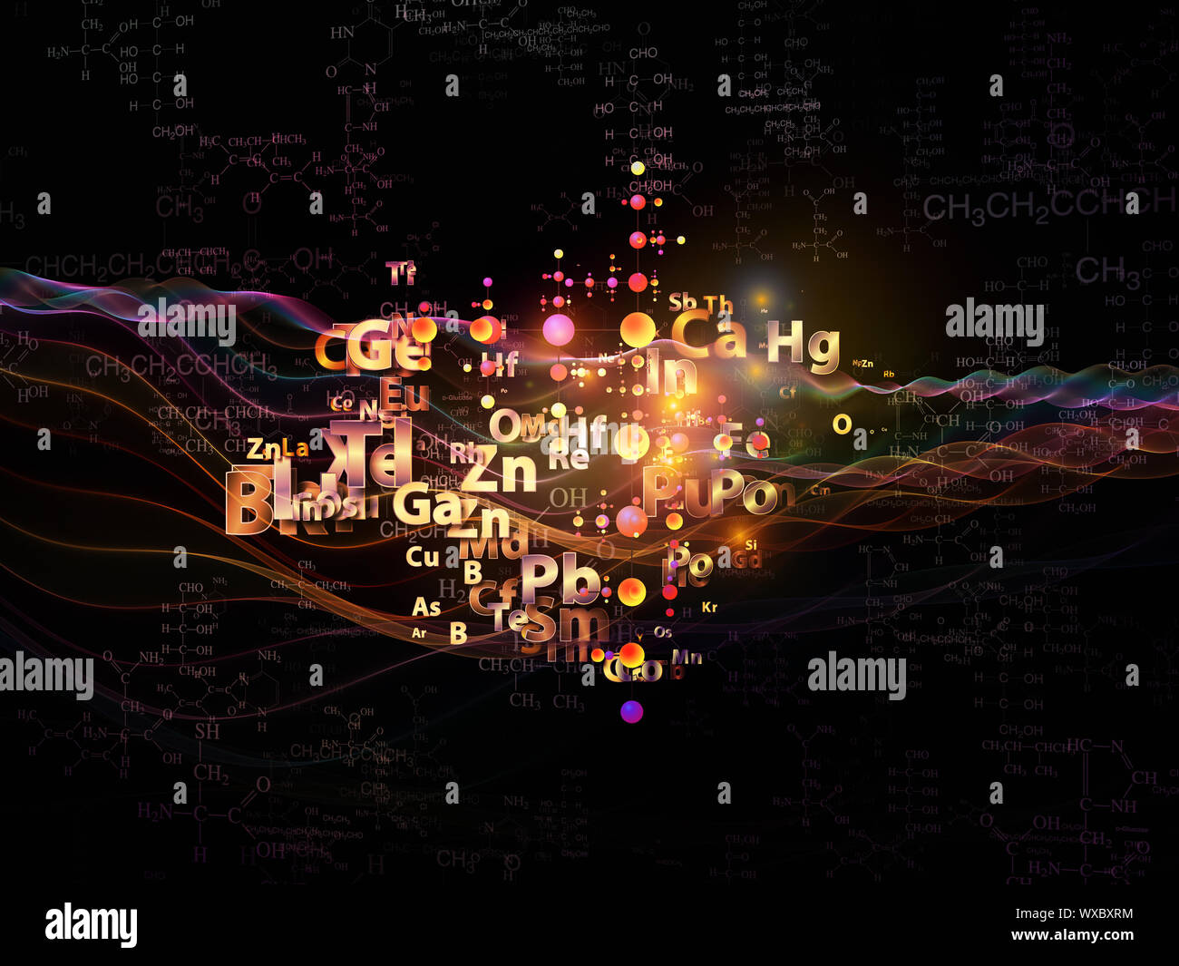 Backdrop of chemistry related design elements to complement your design ...