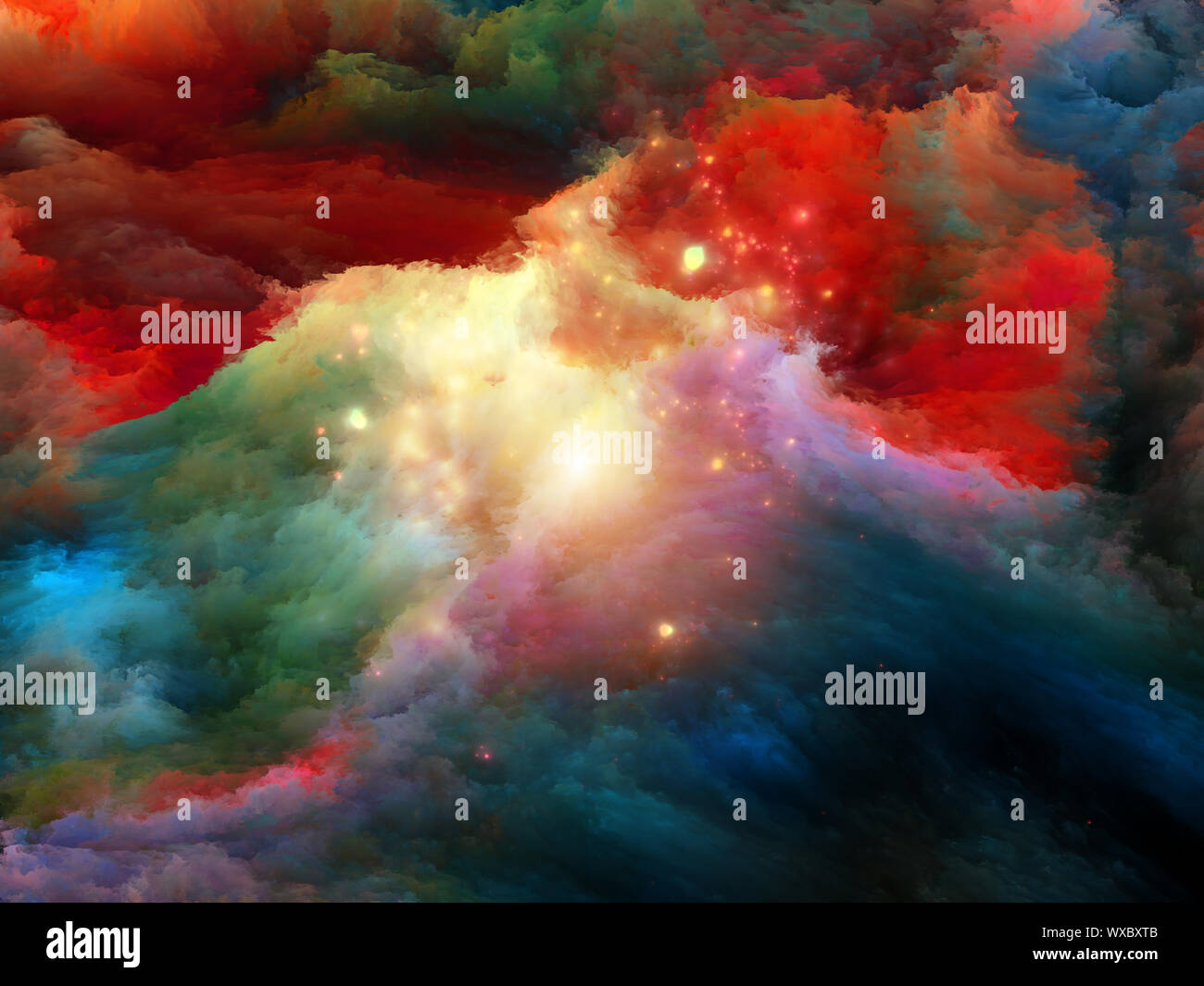 Composition of dreamy forms and colors to serve as a supporting ...