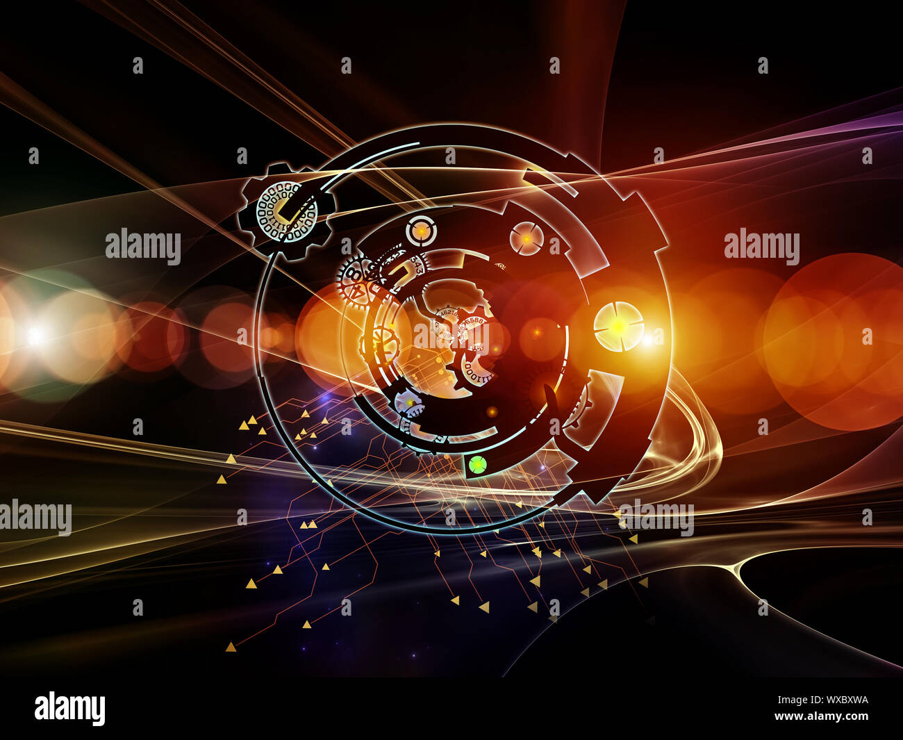 Differential Engine Series. Composition of gears, numbers and fractal ...