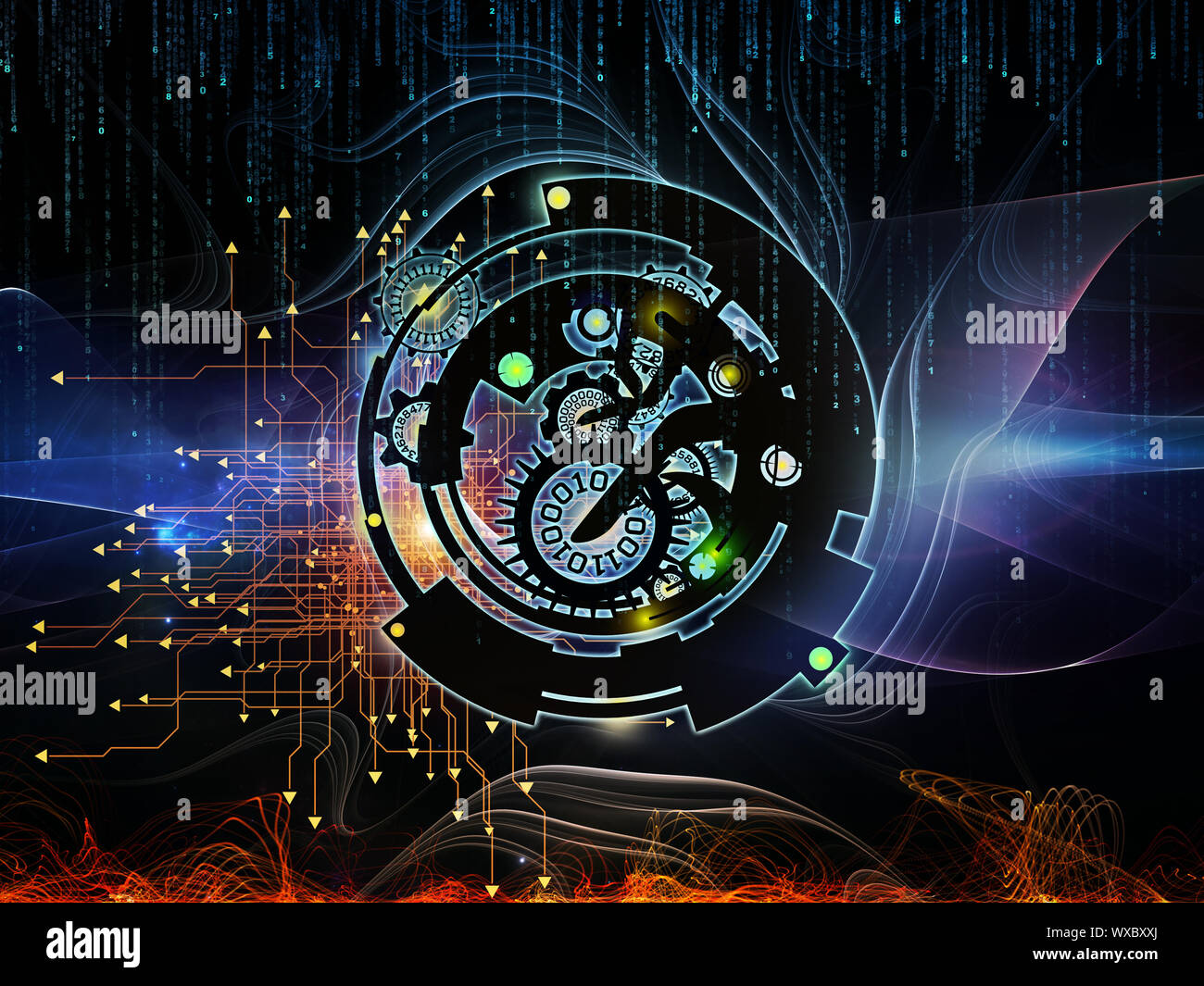 Differential Engine Series. Creative arrangement of gears, numbers and ...