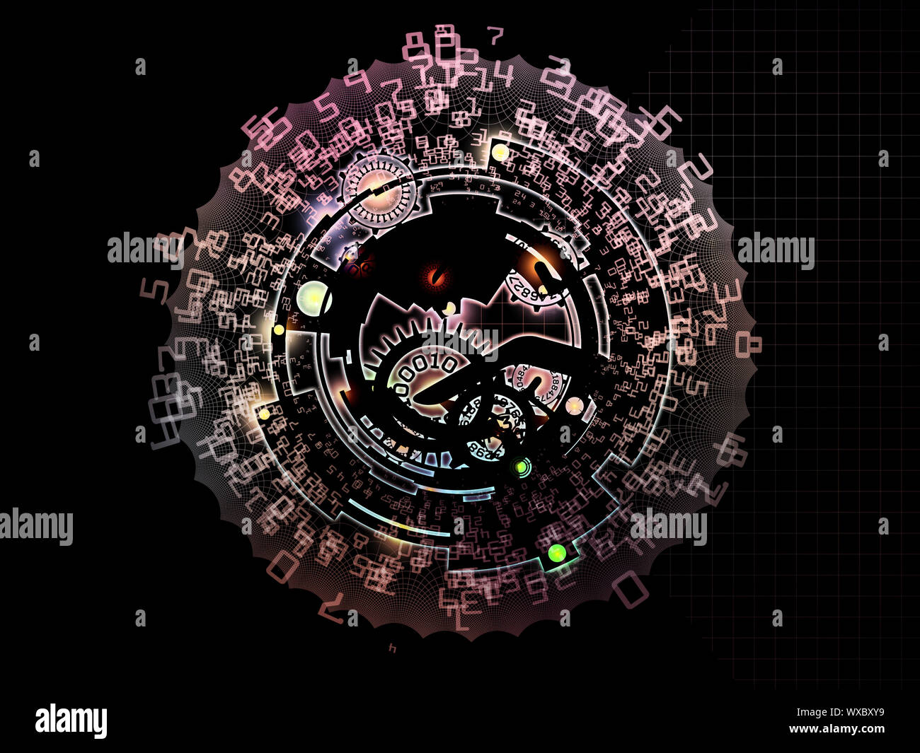 Differential Engine Series. Composition of gears, numbers and fractal ...