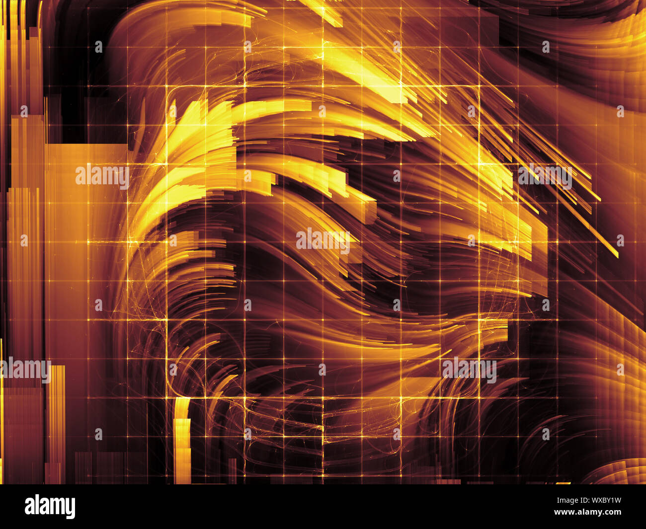 Design composed of geometric screens as a metaphor on the subject of ...