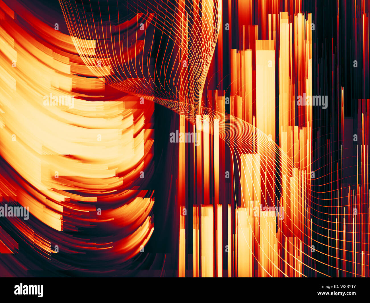 Composition of geometric screens on the subject of modern technology ...