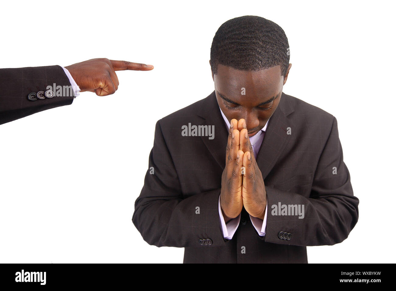 This is an image of a man being peaceful in the face of "Persecution ...