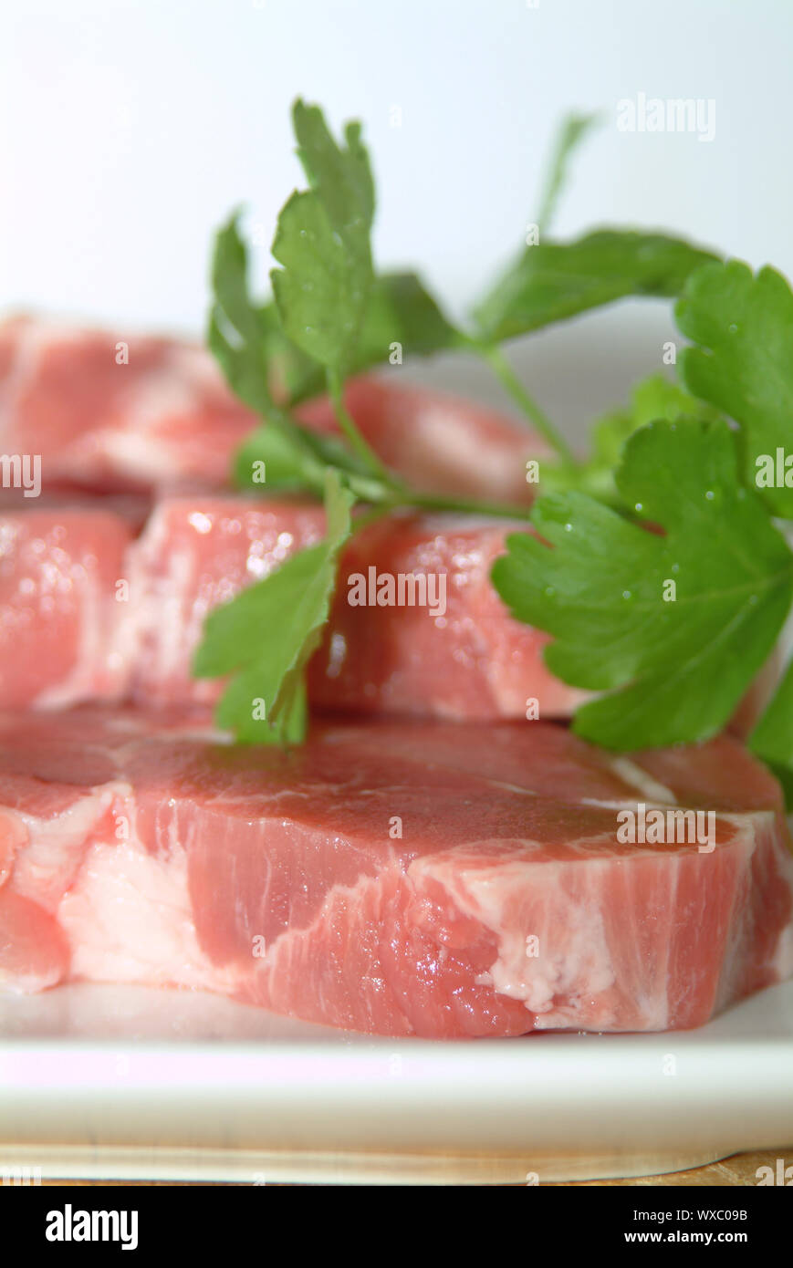 Boneless Pork Rib Steak Stock Photo - Alamy