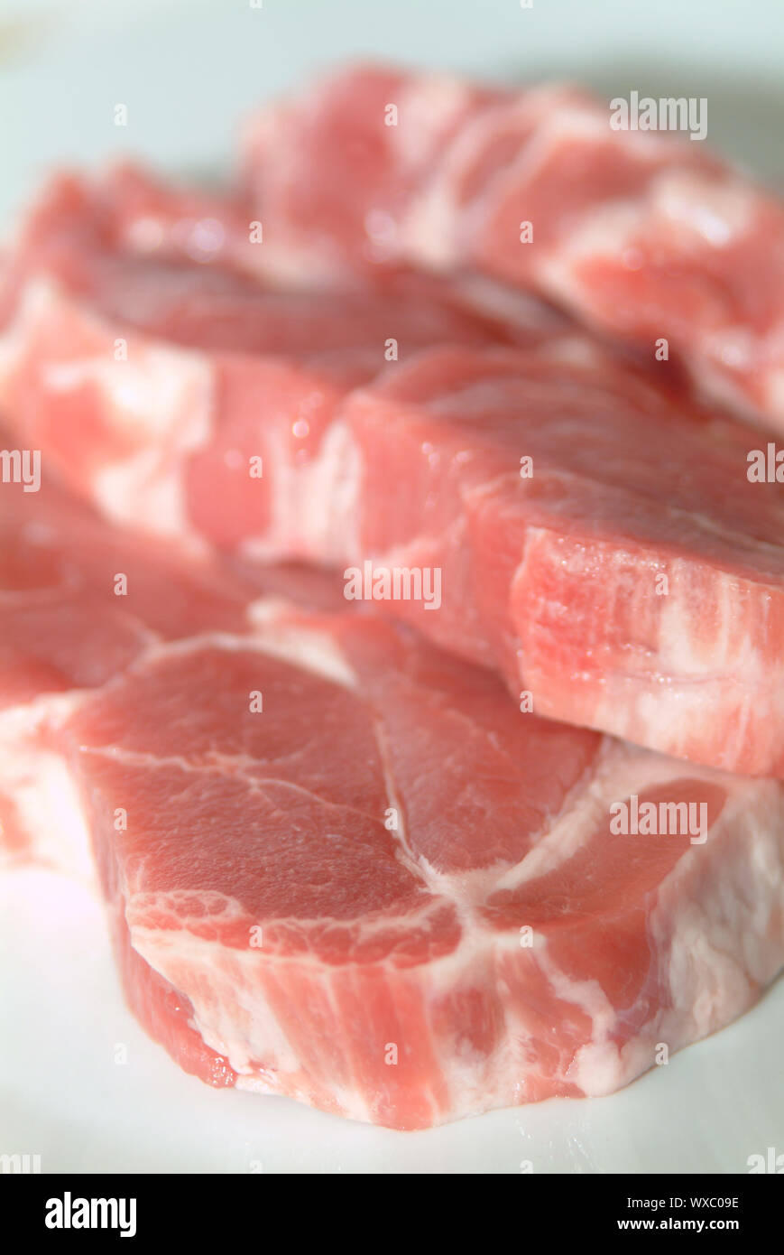 Boneless Pork Rib Steak Stock Photo - Alamy