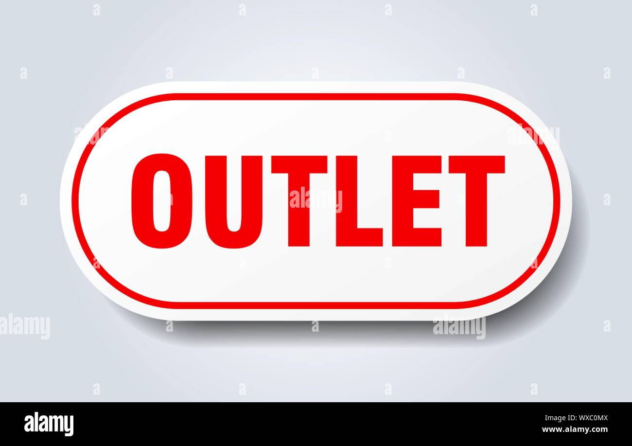 outlet sign. outlet rounded red sticker. outlet Stock Vector Image ...