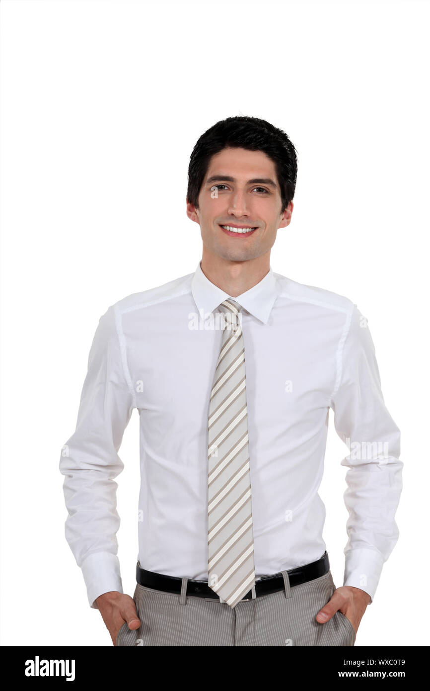 well dressed young man posing Stock Photo - Alamy