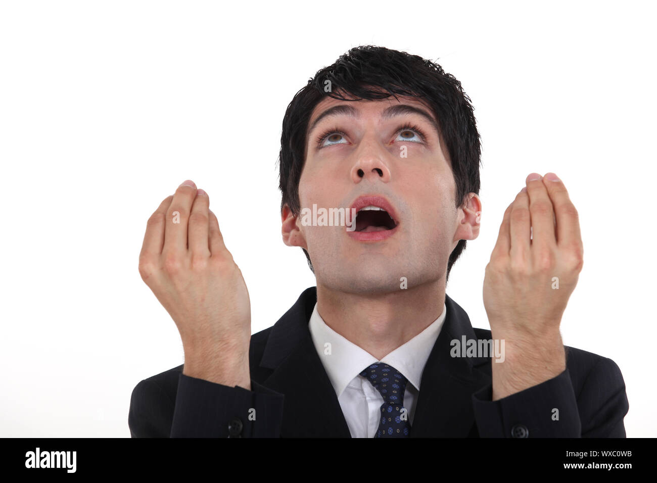 Man looking for answers Stock Photo - Alamy