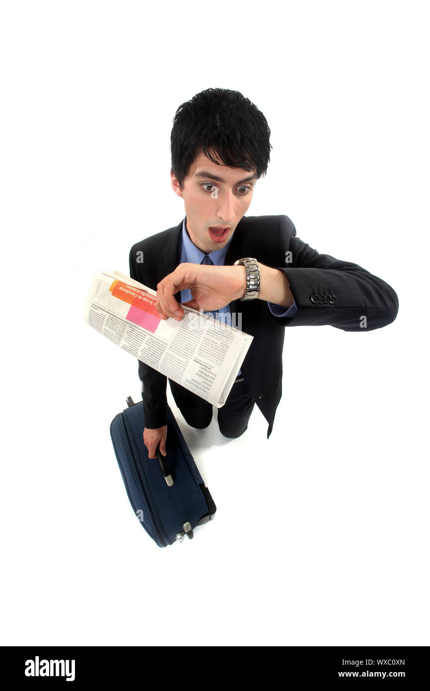 Wristwatch check time time Cut Out Stock Images & Pictures - Alamy