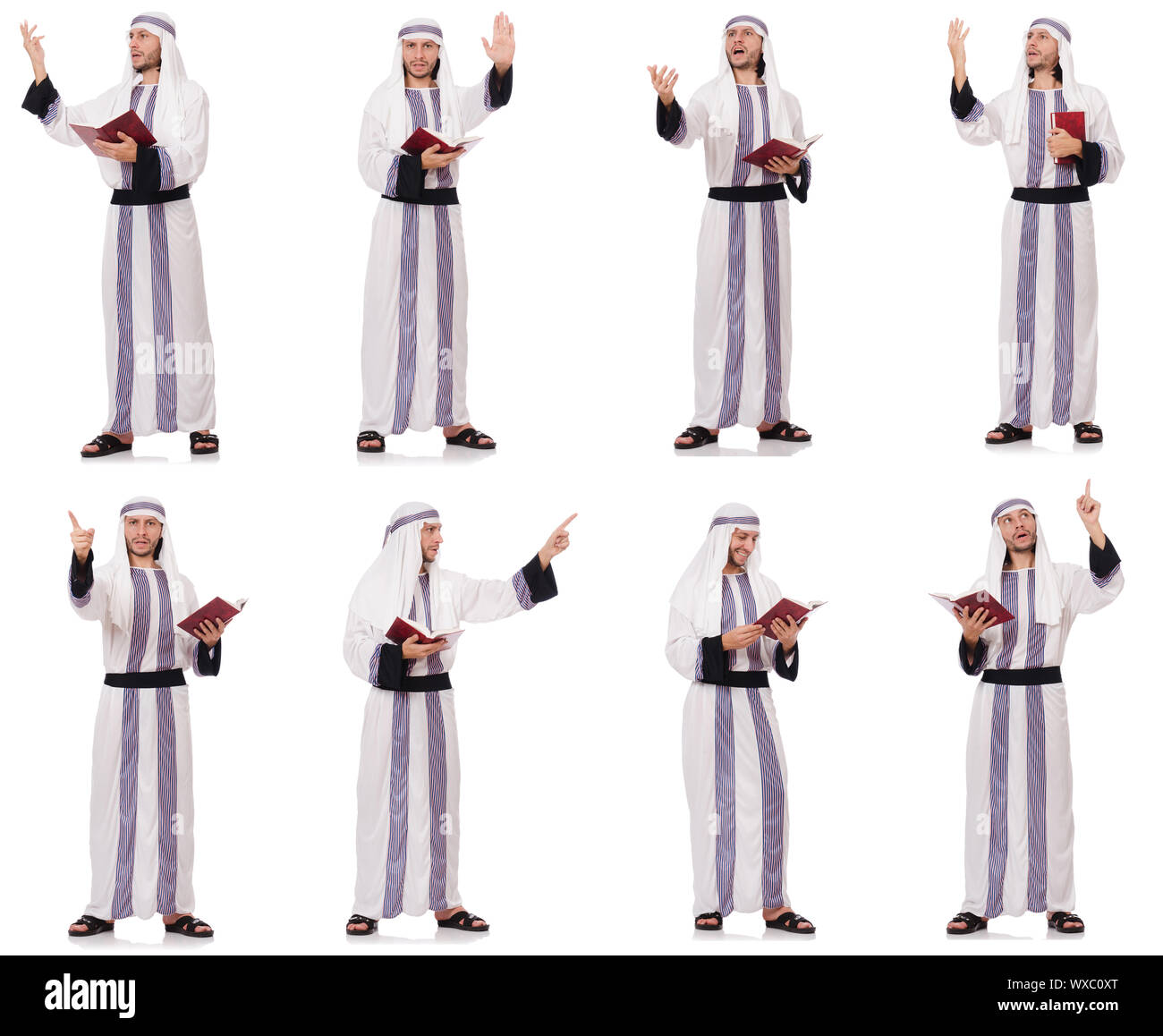 Happy arab man reading Cut Out Stock Images & Pictures - Alamy