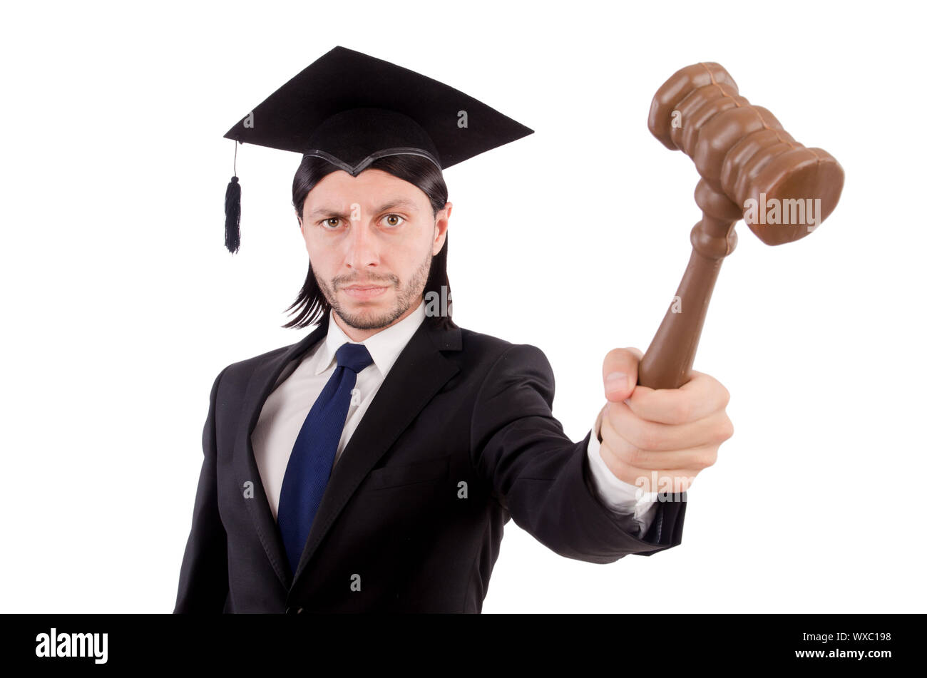 Judge isolated on the white background Stock Photo - Alamy