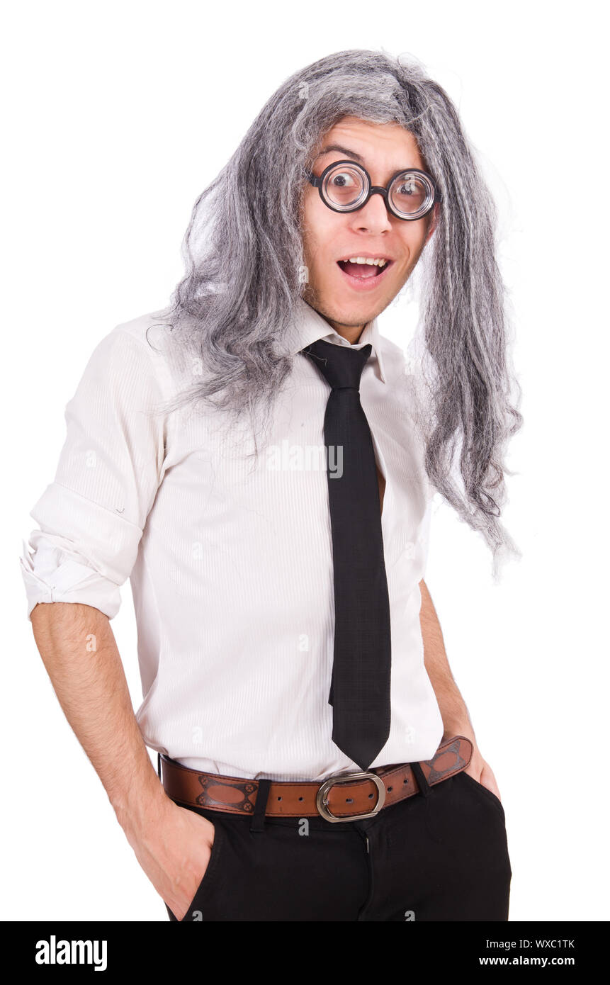 Old man in funny concept Stock Photo - Alamy